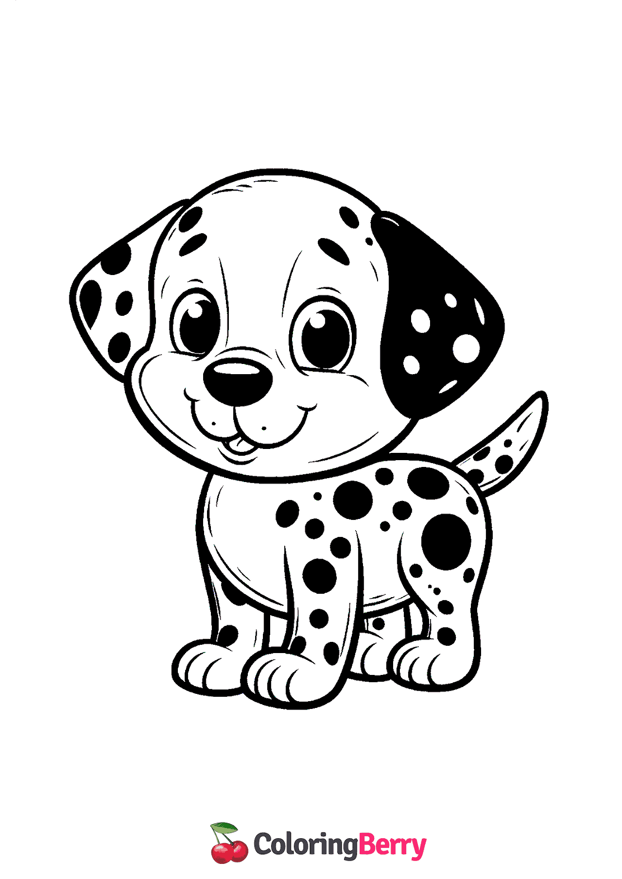 Dalmatian Coloring Page (Free PDF Printable)