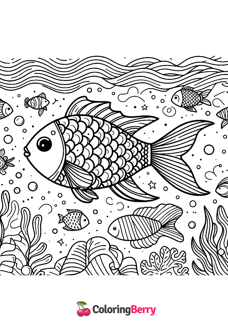57 Ocean Animals Coloring Pages (Free PDF Printables)
