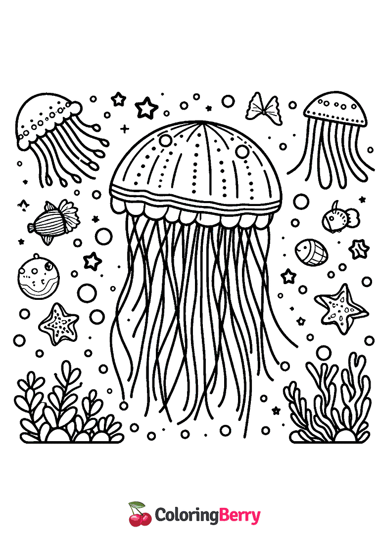 57 Ocean Animals Coloring Pages (Free PDF Printables)