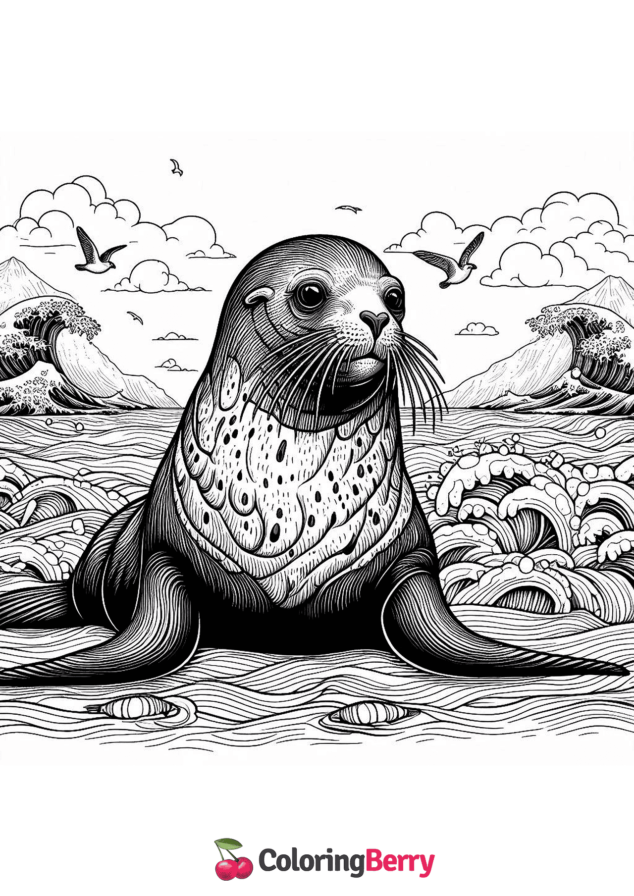 69 Marine Animals Coloring Pages (Free PDF Printables)