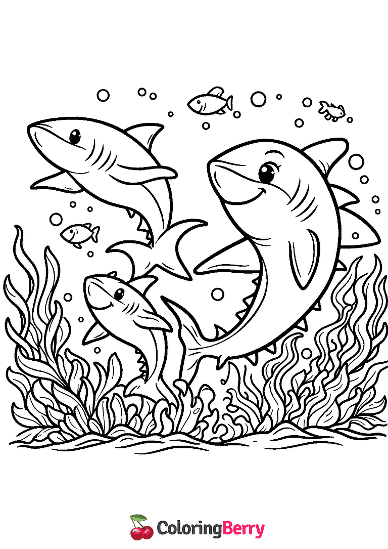 57 Ocean Animals Coloring Pages (Free PDF Printables)