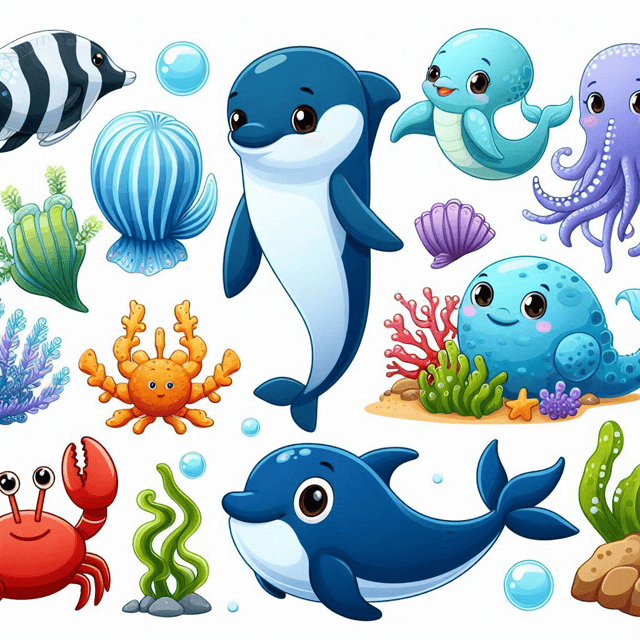 57 Ocean Animals Coloring Pages (Free PDF Printables)