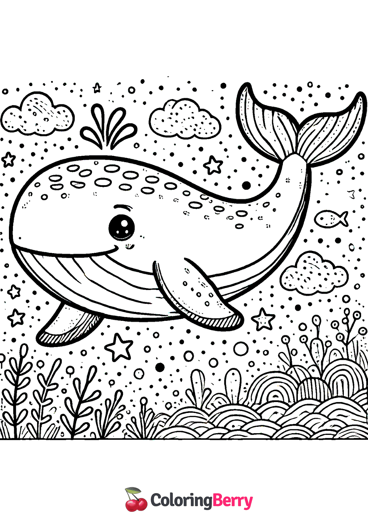 57 Ocean Animals Coloring Pages (Free PDF Printables)