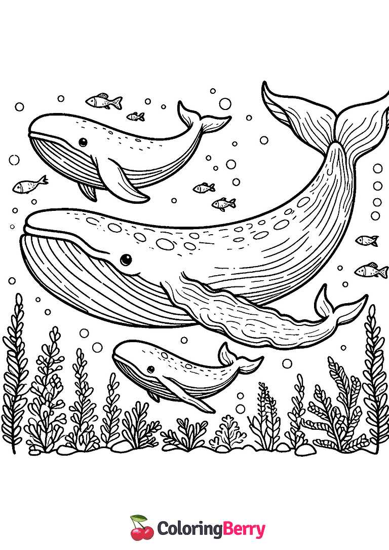57 Ocean Animals Coloring Pages (Free PDF Printables)